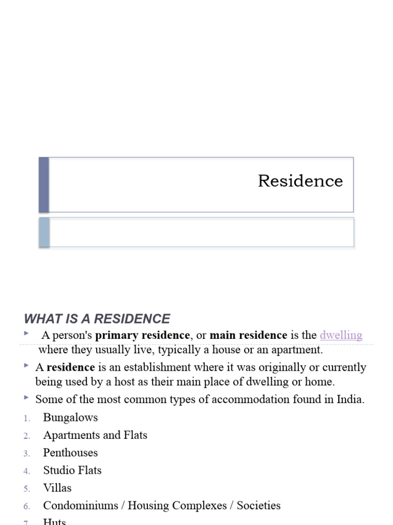 Residence | PDF | Apartment | Condominium
