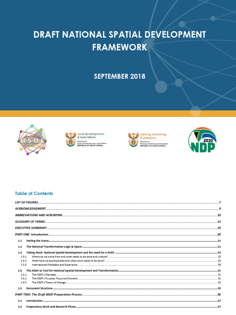 Final Draft NSDF September 2018 B 1 | PDF | Ecology | Infrastructure