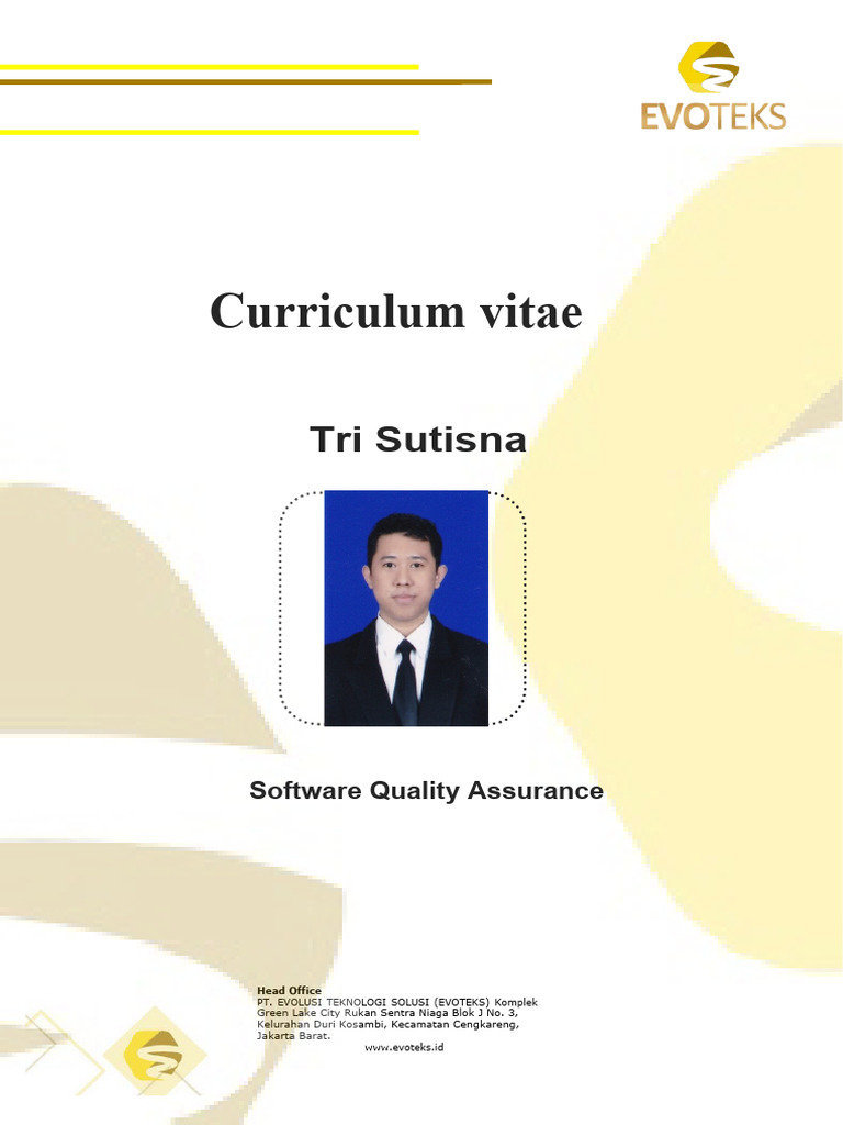 CV Template Tri Sutisna SQA 2 Weeks | PDF | Information Technology | Systems Engineering