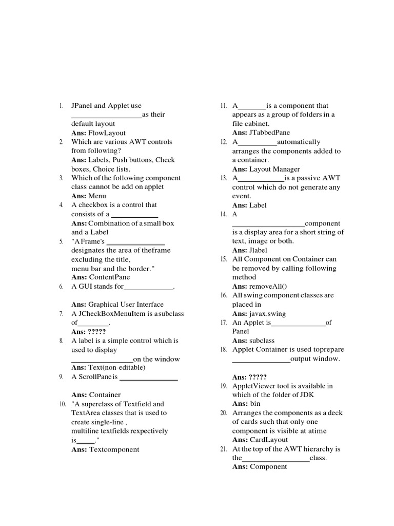 Ajp 22517 Important Questions | Download Free PDF | Window (Computing) | Software