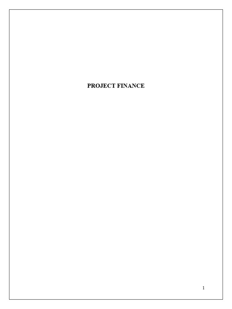 Project Finance | PDF | Investing | Internal Rate Of Return
