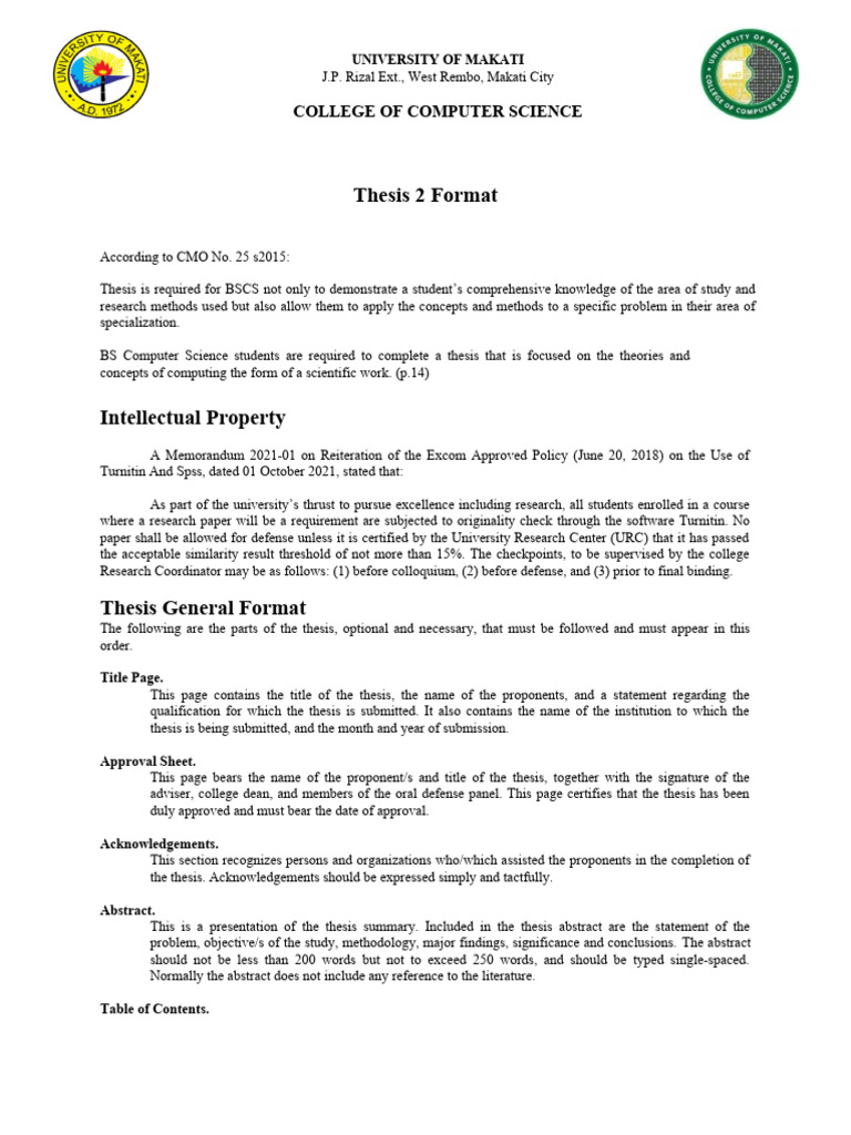 Thesis2 - Format - Guidelines | Download Free PDF | Thesis | Note ...