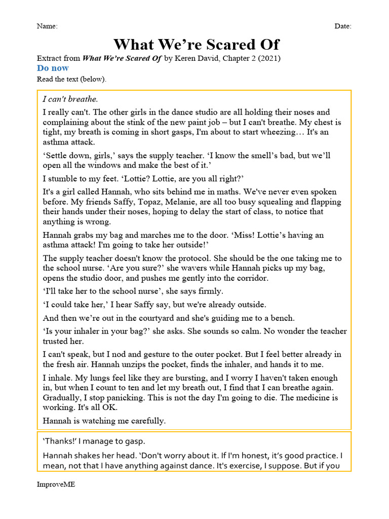 What we're scared of Text | PDF