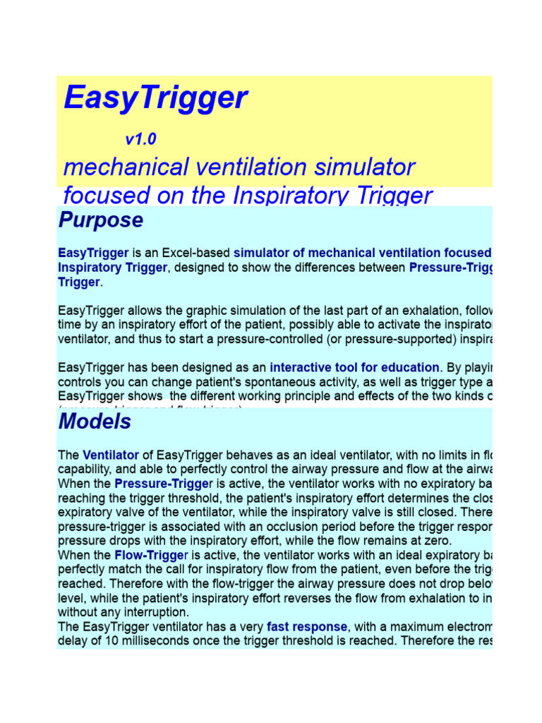 Easy Trigger | PDF | Microsoft Excel | Exhalation