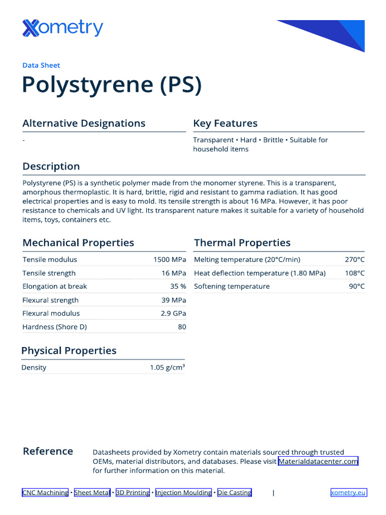 Polystyrene-Properties | PDF