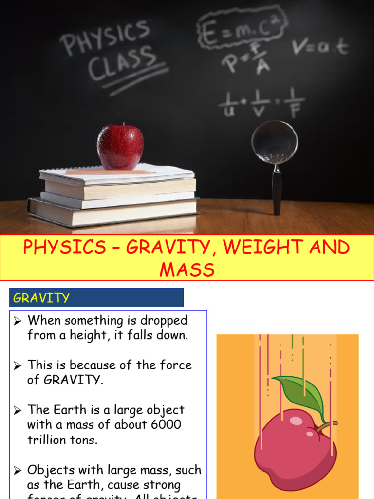 3.1 Gravity, Weight & Mass | PDF | Weight | Mass