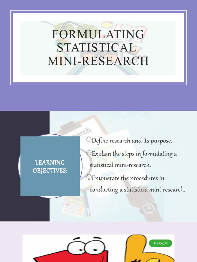 Formulating Statistical Mini Research | PDF | Sampling (Statistics ...