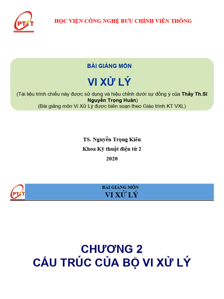 Chương 2 - Cấu Trúc VXL - phần 1 | PDF