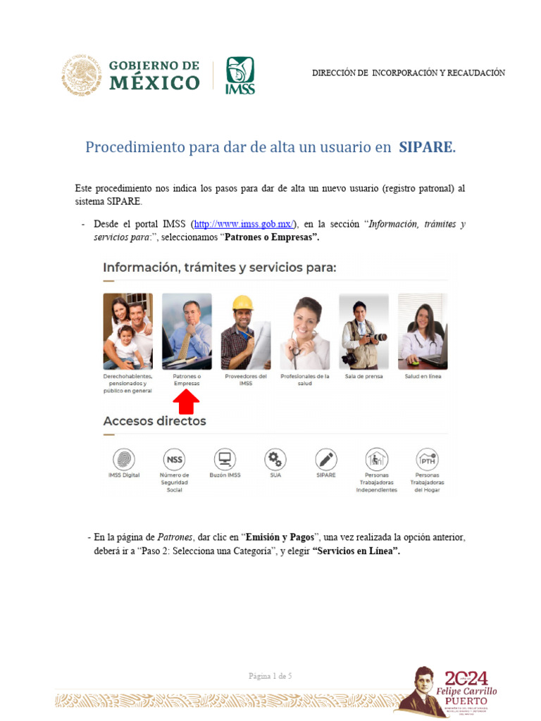 SIPARE Alta Usuario-2024 | PDF | Contraseña | Usuario (informática)