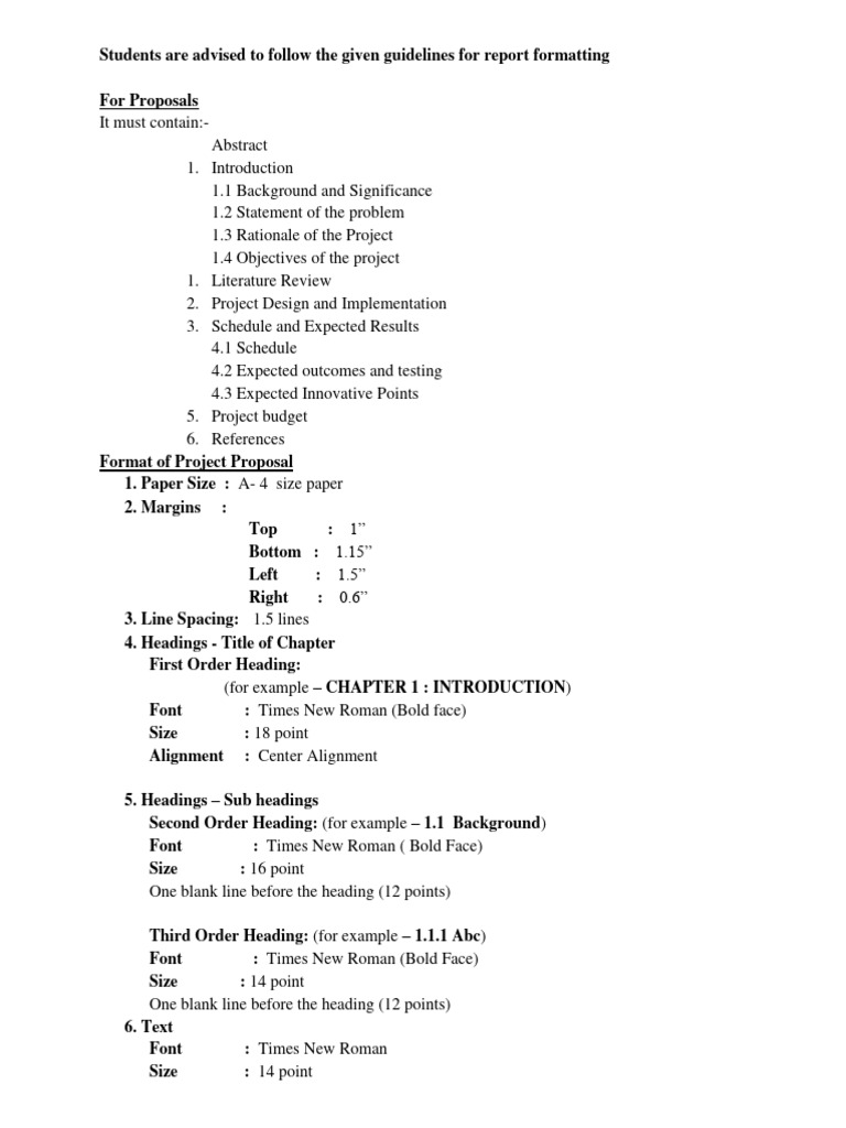 Project Guideline | PDF | Times New Roman | Citation