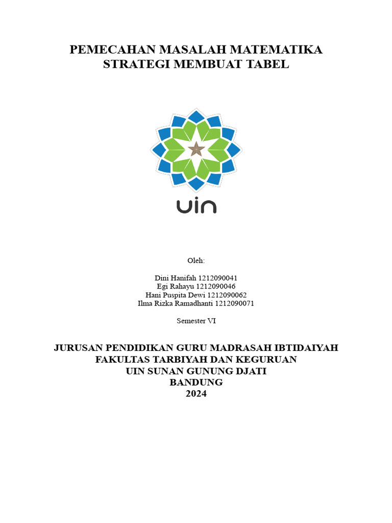 Strategi Membuat Tabel | PDF