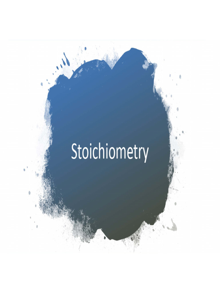Understanding Stoichiometry Basics | PDF