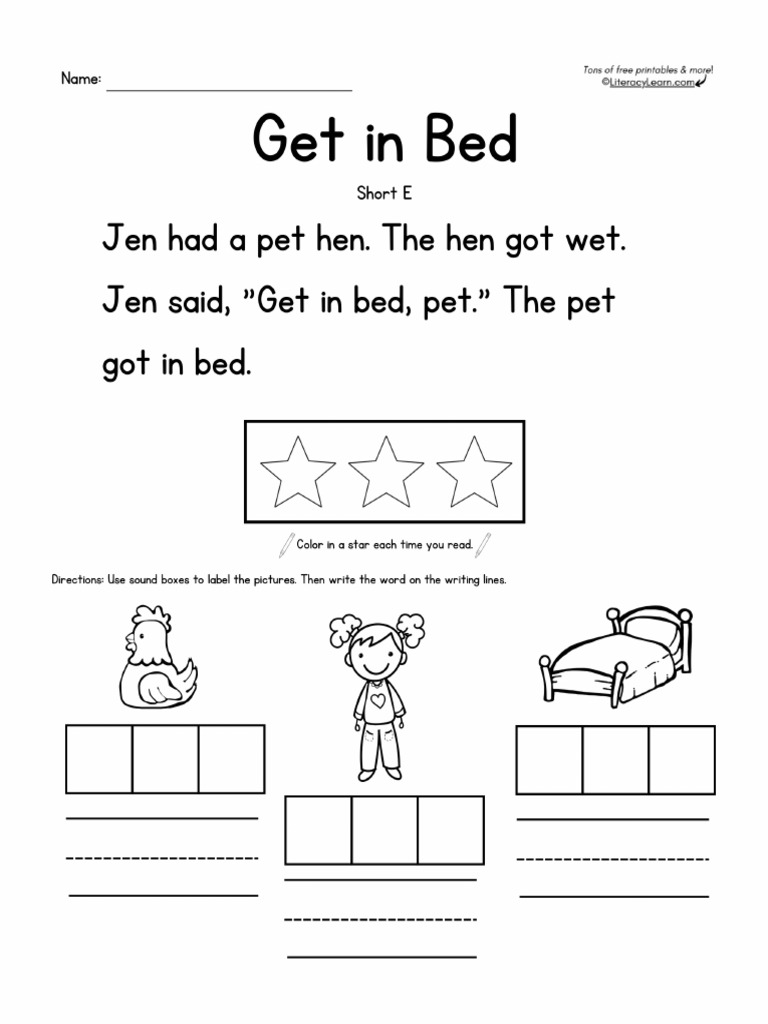 Decodable Story - Short e From | PDF
