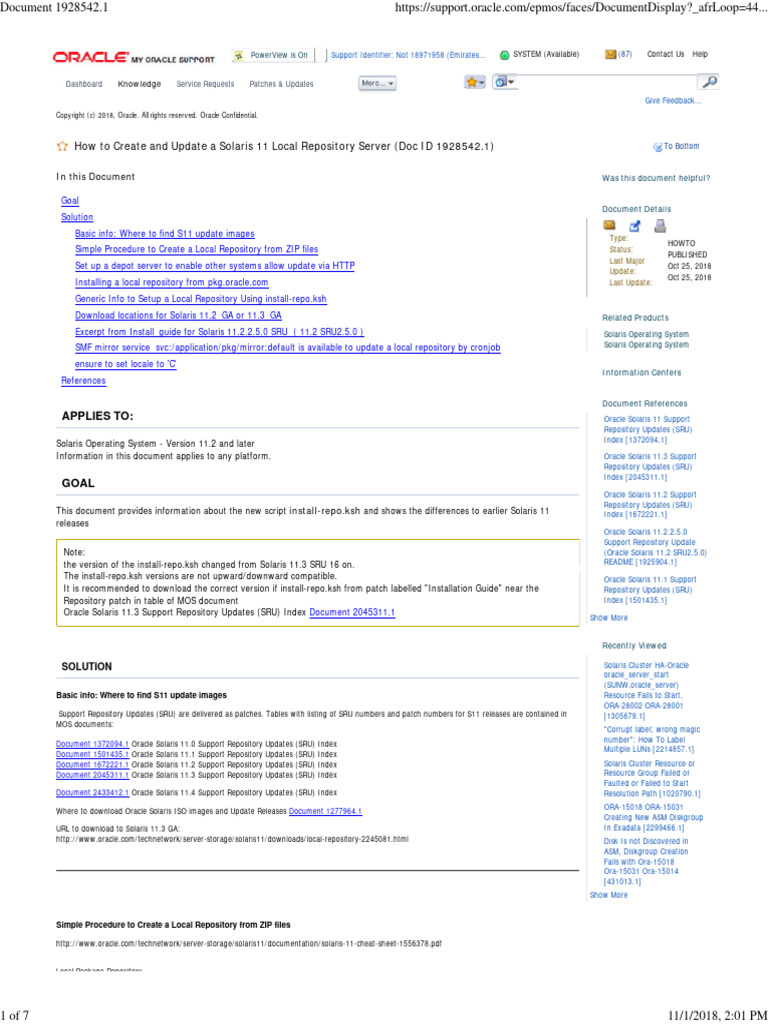 Solaris Repo Creation - Document 1928542 | PDF | Zip (File Format ...
