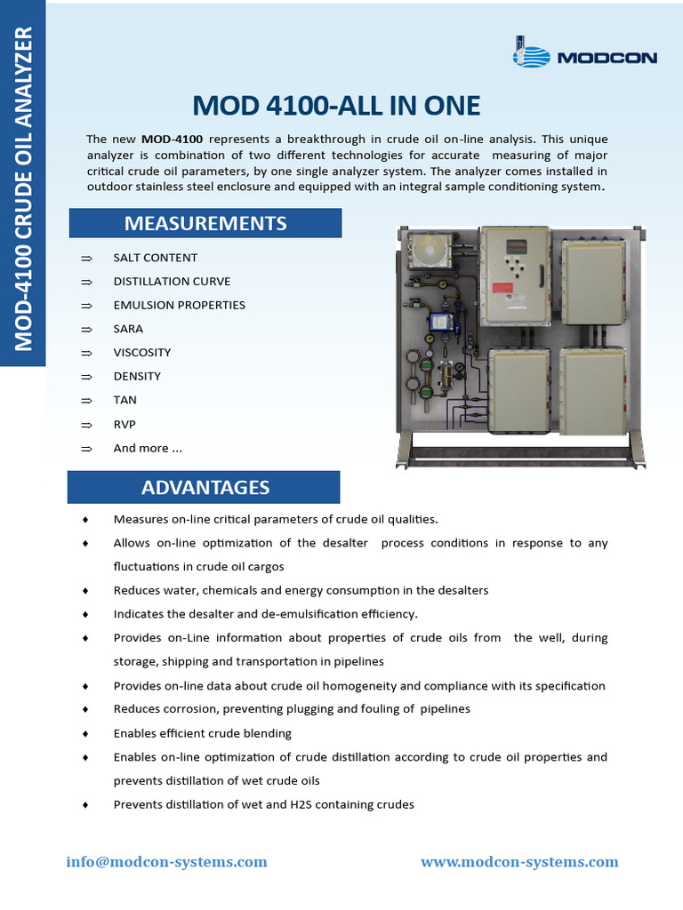 Crude Oil Analyzer for Refineries | PDF | Oil Refinery | Petroleum