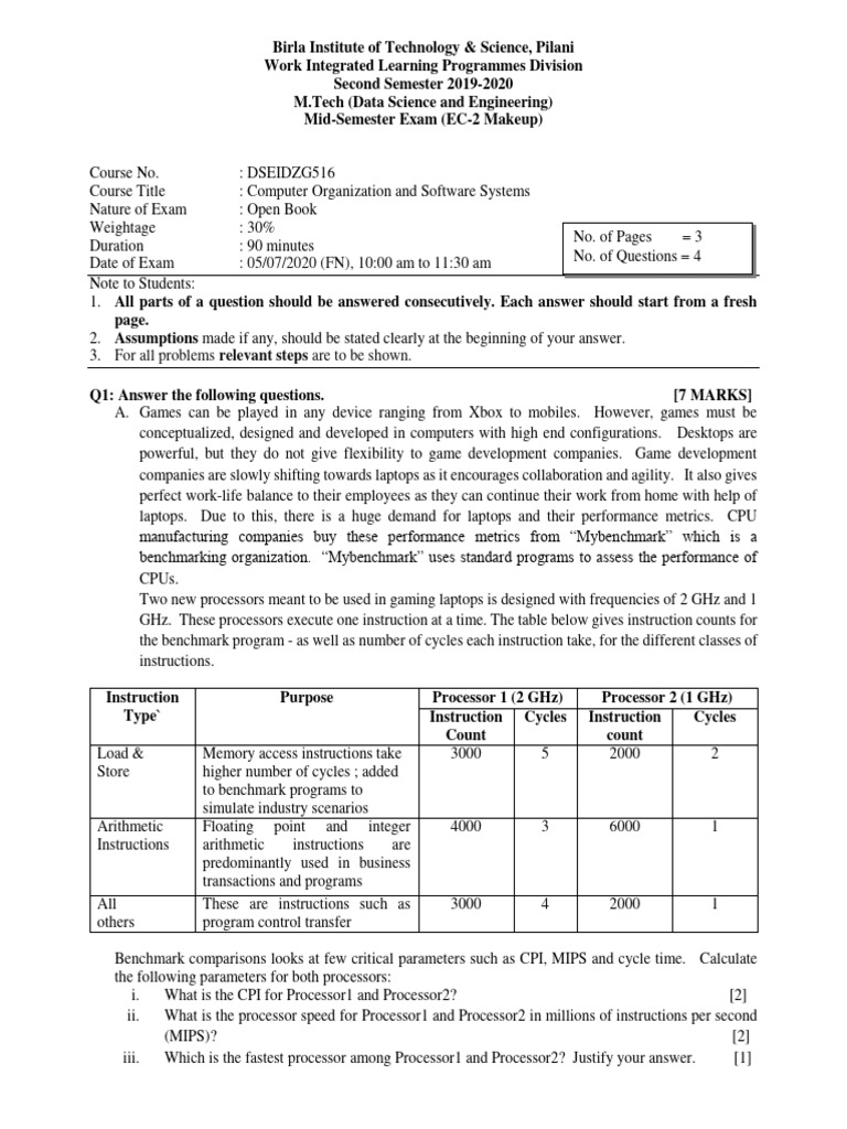 COSS Makeup Question | PDF | Cpu Cache | Central Processing Unit