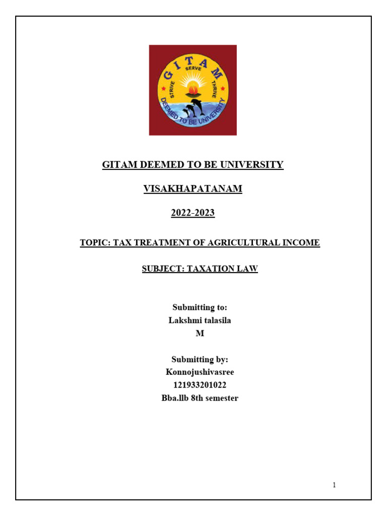 Taxation Project | PDF | Taxes | Agriculture