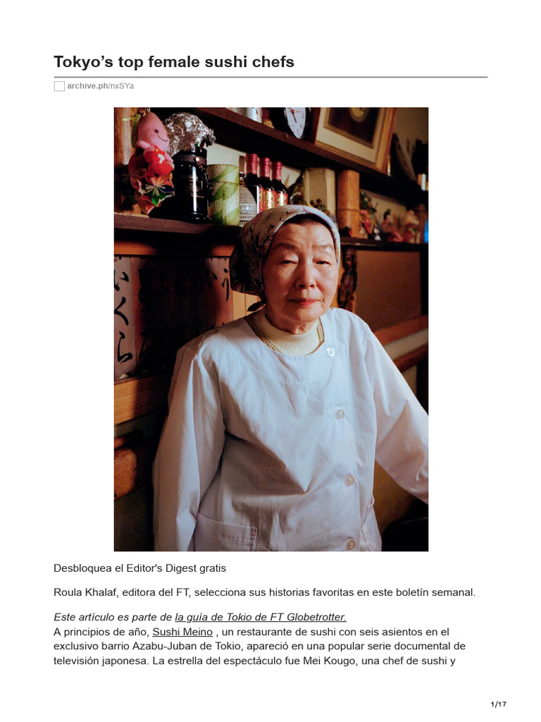 Archive - Ph-Tokyos Top Female Sushi Chefs | PDF | Sushi | Almuerzo