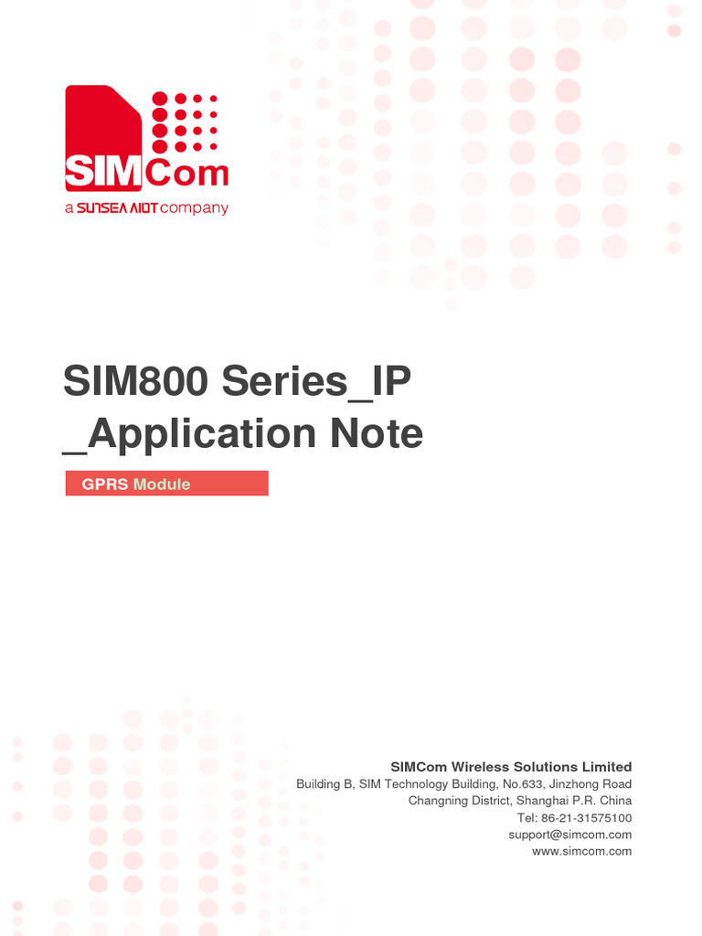 SIM800 Series IP Application Note V1.05-1 | PDF | File Transfer ...