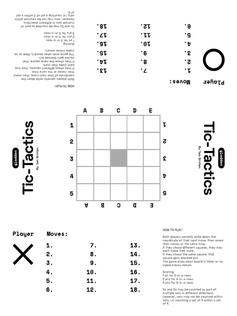 Tic Tactics | PDF