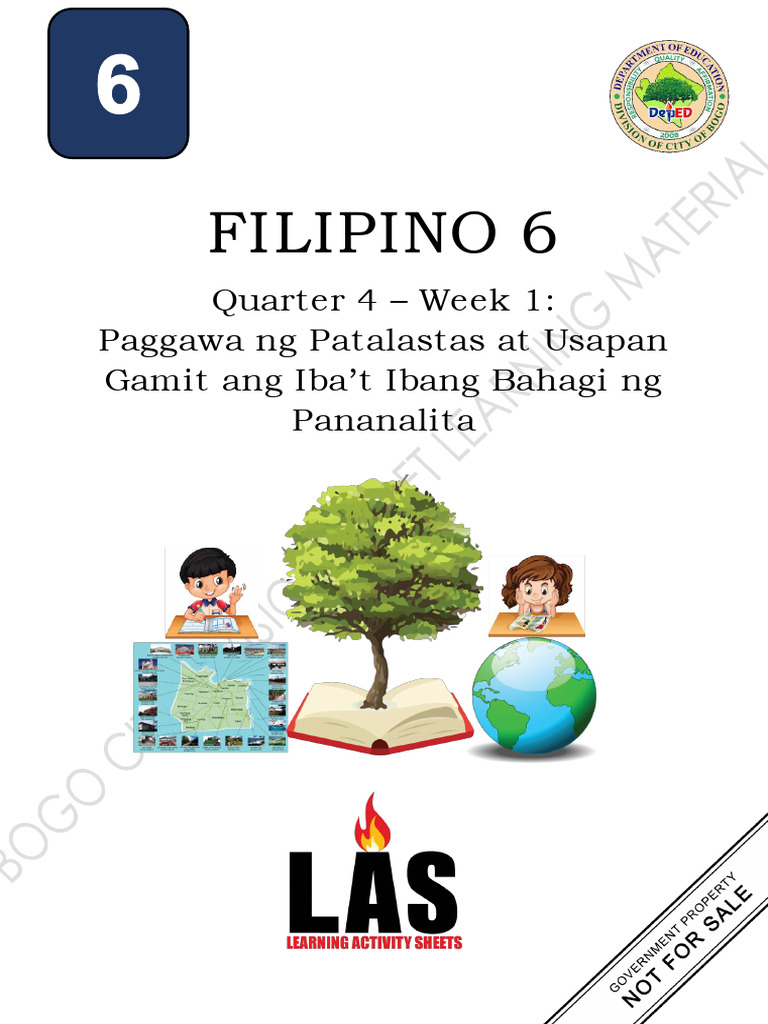 FILIPINO - 6 - Q4 - WK1 - Paggawa NG Patalastas at Usapan Gamit Ang Iba ...
