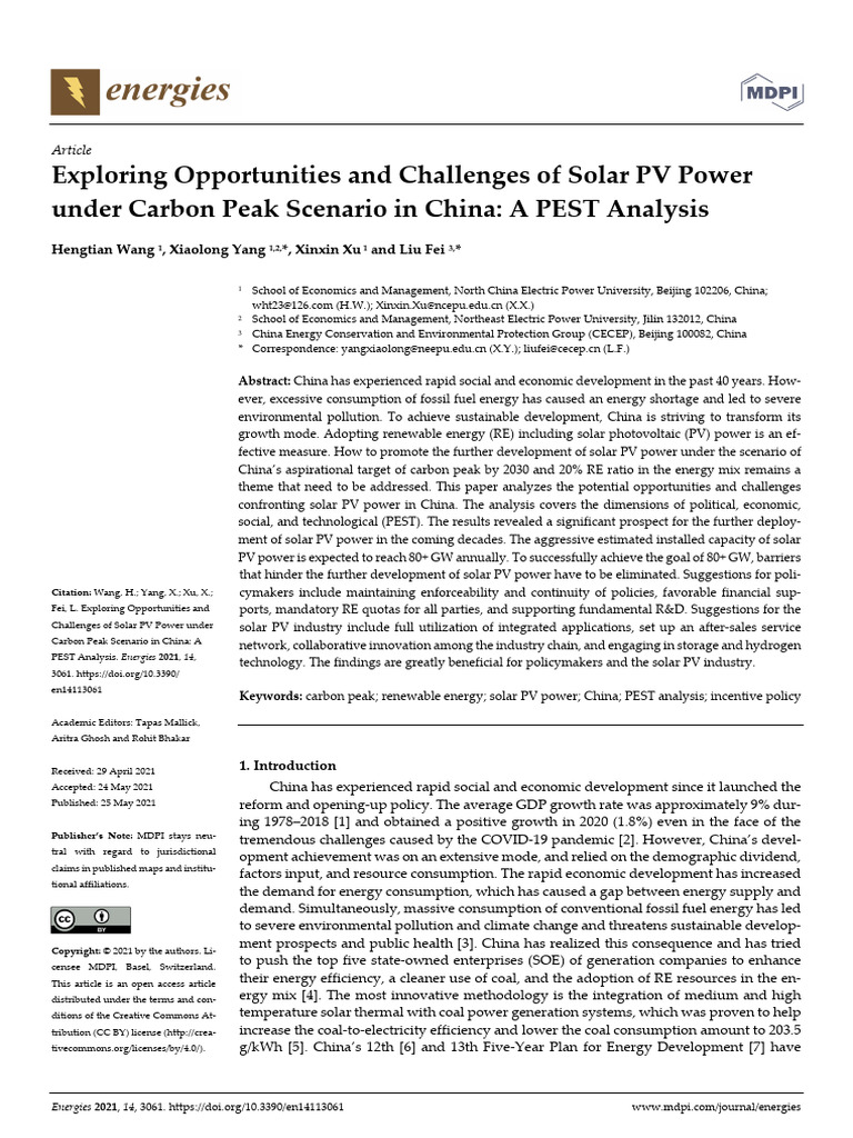 Exploring Opportunities and Challenges of Solar PV | PDF | Photovoltaics | Solar Energy