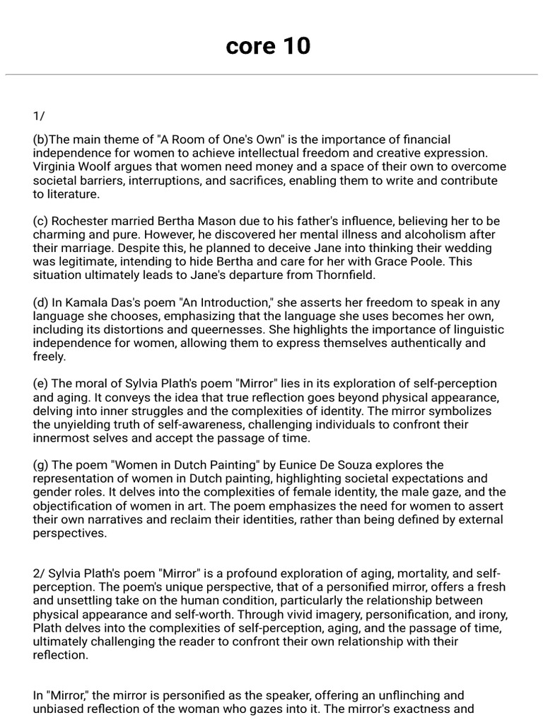 Core 10 | PDF | Self Esteem