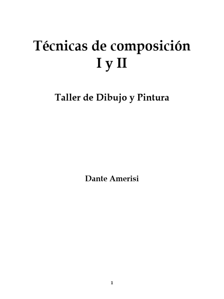 Técnicas de Composición Pictórica | PDF | Composición (artes visuales ...