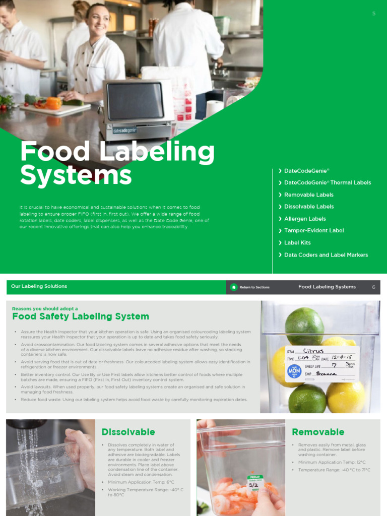 01-Food-Labeling-Systems | PDF | Printer (Computing) | Refrigerator