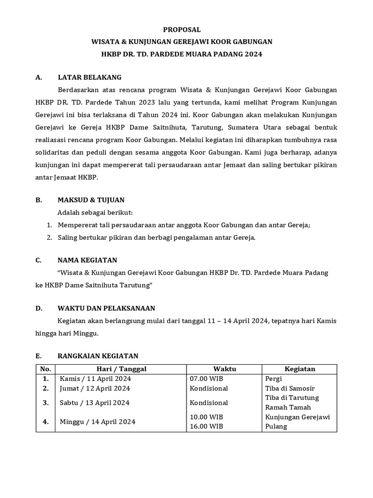 Kunjungan Gerejawi HKBP ke Dame Saitnihuta | PDF