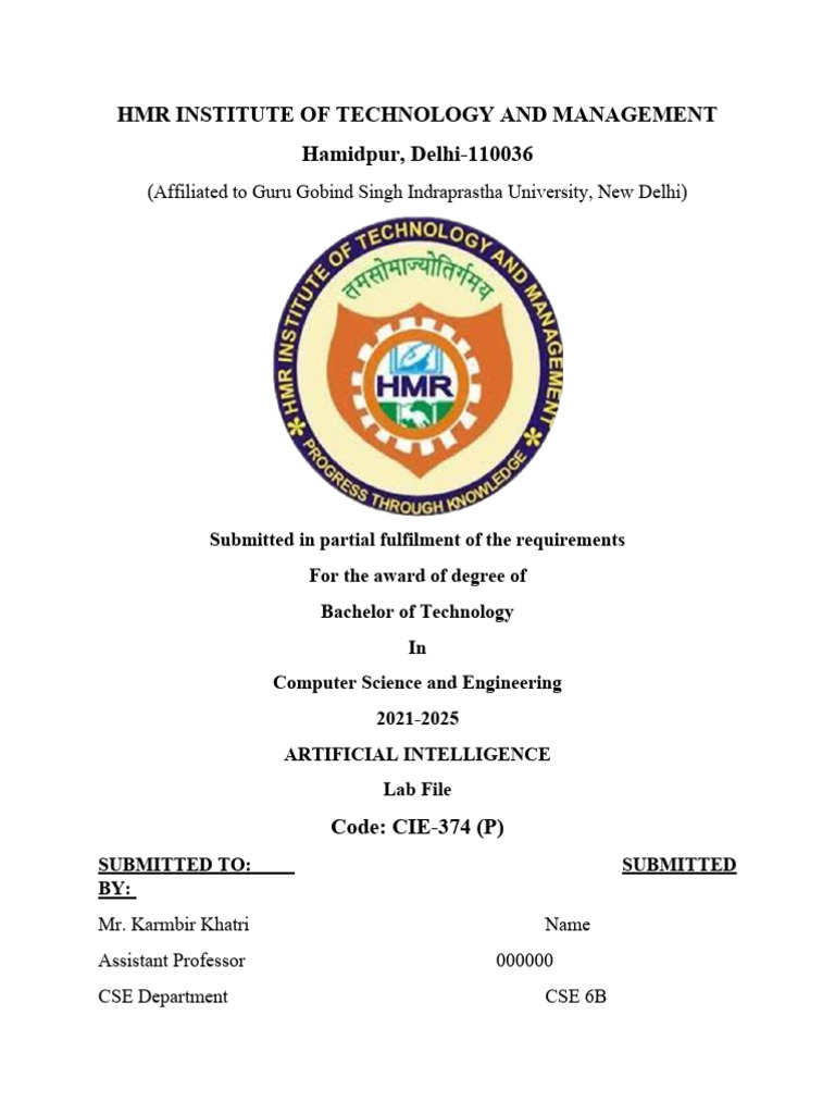 Ai Practical File Download Free Pdf Computer Programming Computing 9828