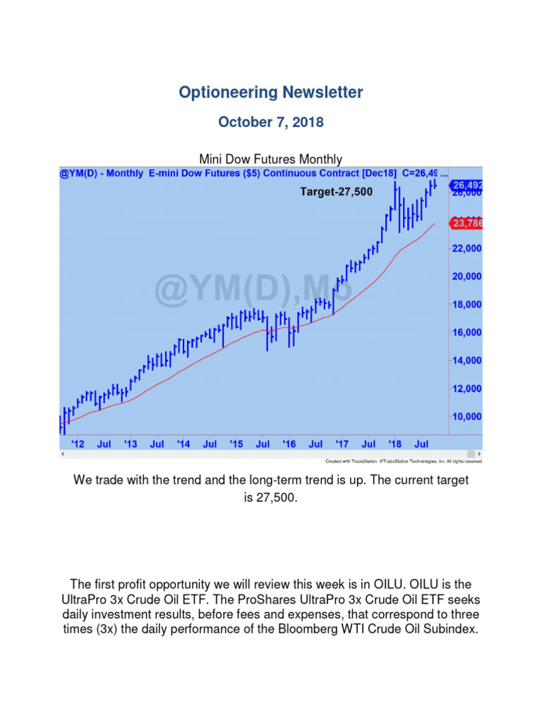 Optioneering Newsletter Oct 7 | PDF | Option (Finance) | Private Sector