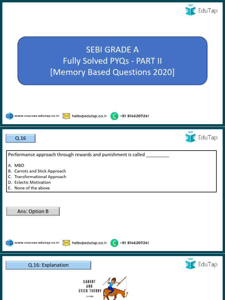 SEBI GR A - Fully Solved PYQs - Part 2 | PDF | Economies