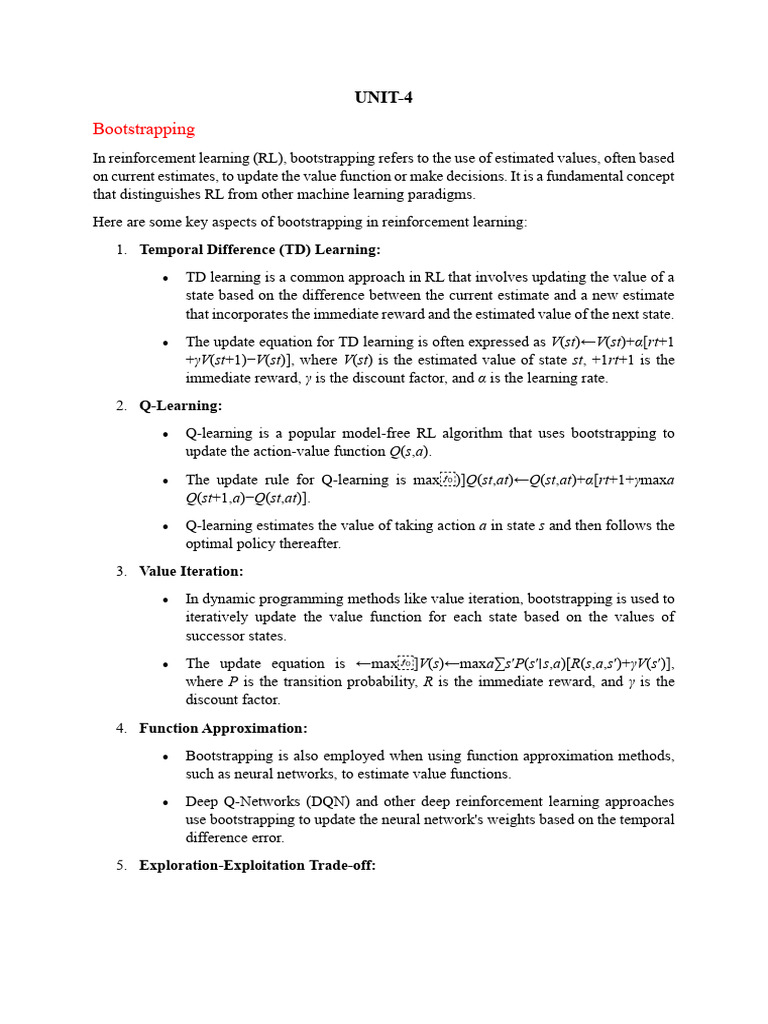 Unit 4 | PDF | Learning | Computational Neuroscience