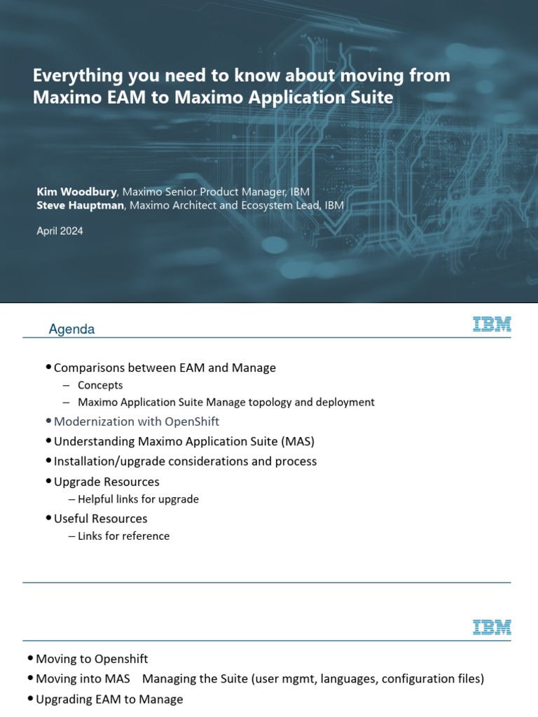 Everything You Need To Know About Moving From Maximo EAM To Maximo Application Suite | PDF ...