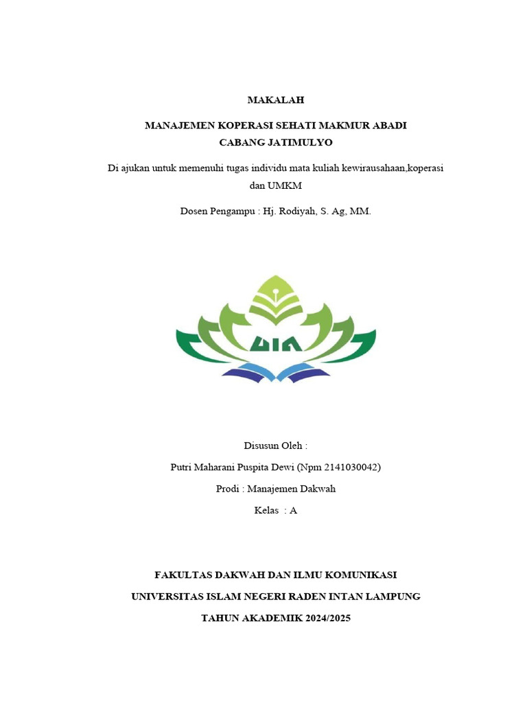 Profil Koperasi Sehati Makmur Abadi | PDF