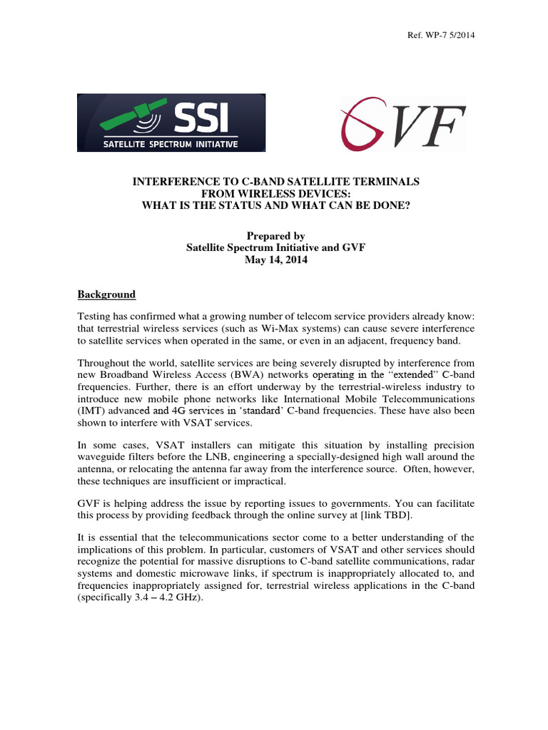 WP-7-C-band-Interference-from-Wireless-Devices-What-can-be-done | PDF | Electromagnetic ...