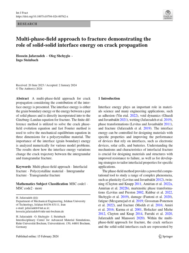 Multi Phase Field Approach To Fracture Demonstrating The Role Of Solid Solid Interface Energy On