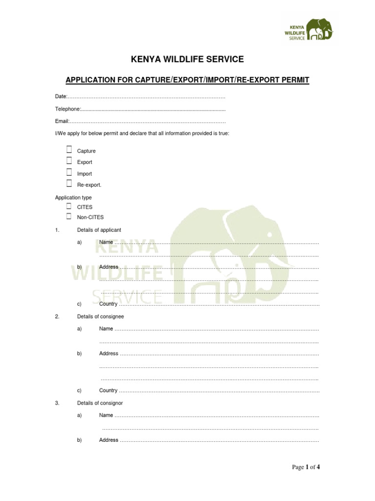 Application For Capture Import Export Re-Export Form - March 2019 | PDF | Law | Computers
