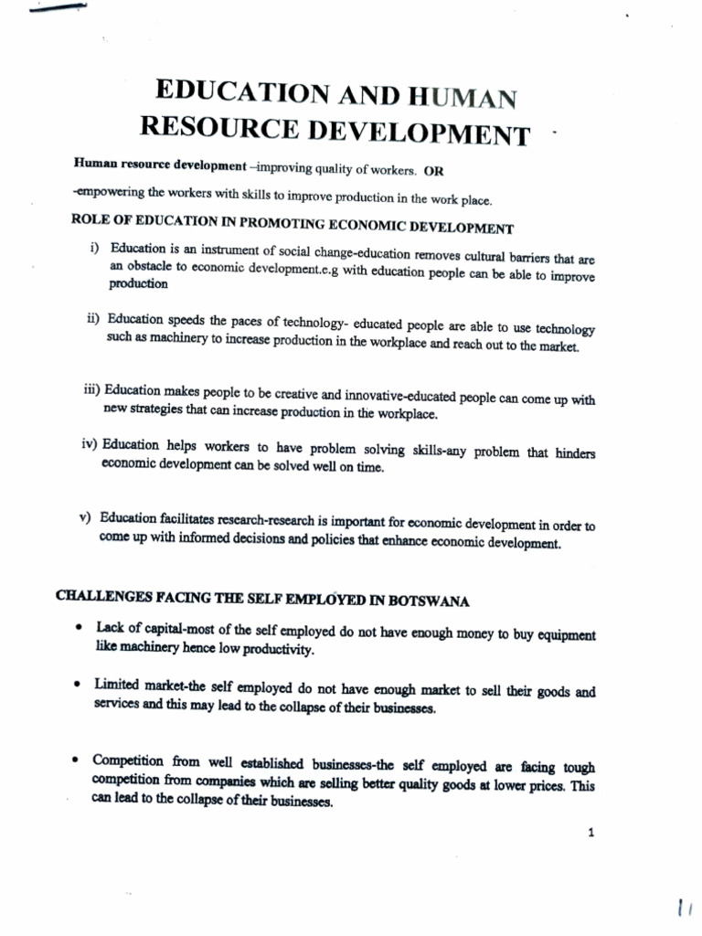 Education and Human Resource Development | PDF | Employment | Teachers