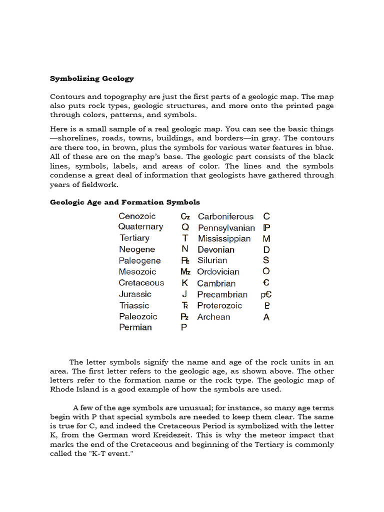 Geologic Map Symbols and Interpretation | PDF | Landslide | Rock (Geology)