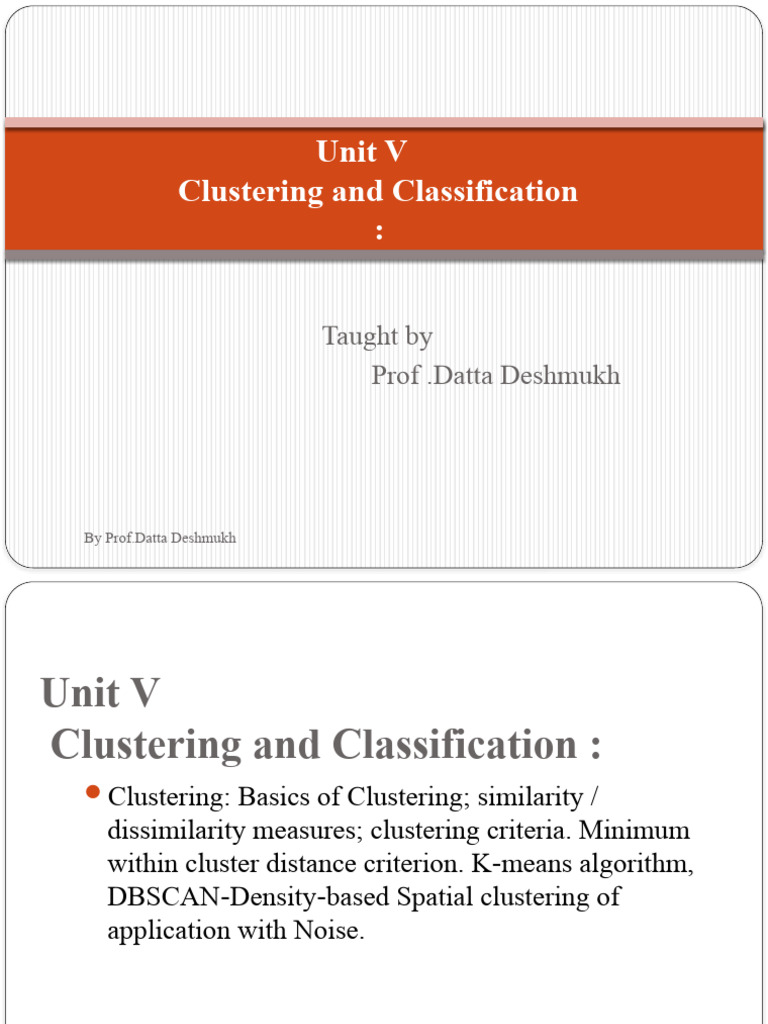 Unit 5 | PDF | Cluster Analysis | Applied Mathematics