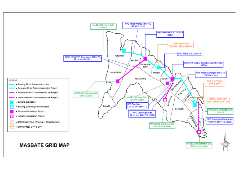 Masbate Grid Map 2023 latest draft MEP 2024-2028 | PDF | Electric Power ...