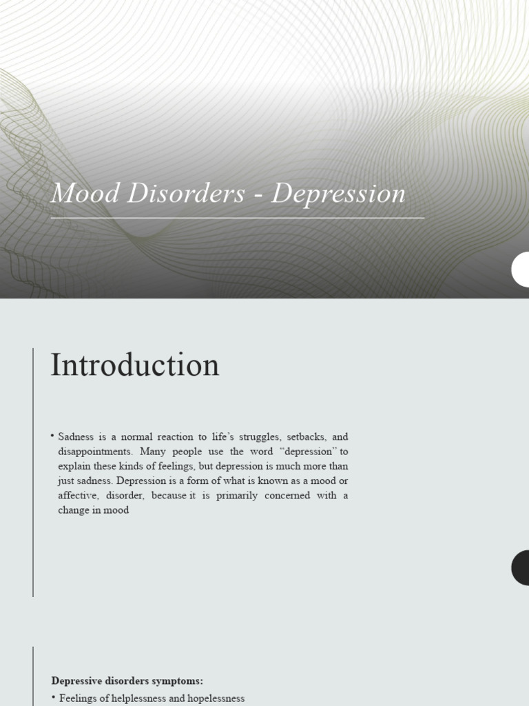 Mood Disorders - Depression | Download Free PDF | Major Depressive ...