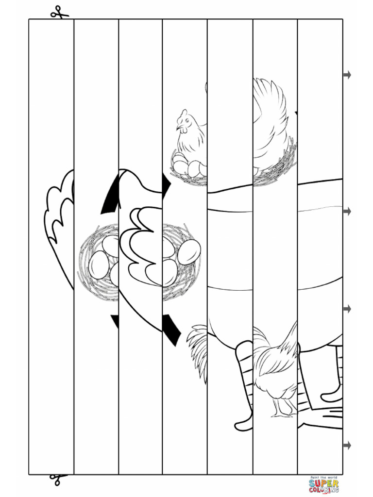 Cycles of Life Chicken Agamograph Template Paper Crafts | PDF