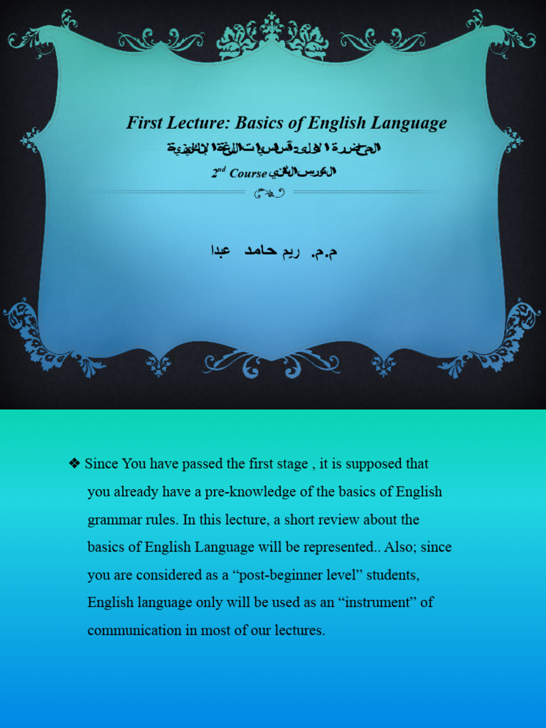The Basics of English Language by A.L. Reem | PDF