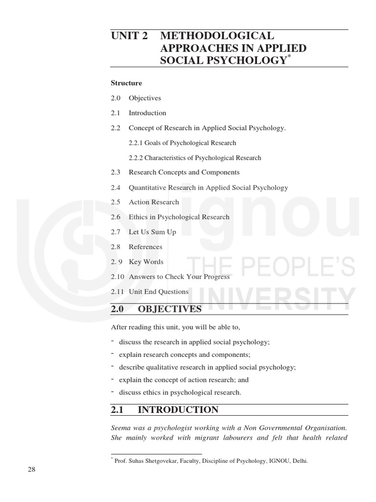 Research Methods in Applied Social Psychology | PDF | Sampling ...