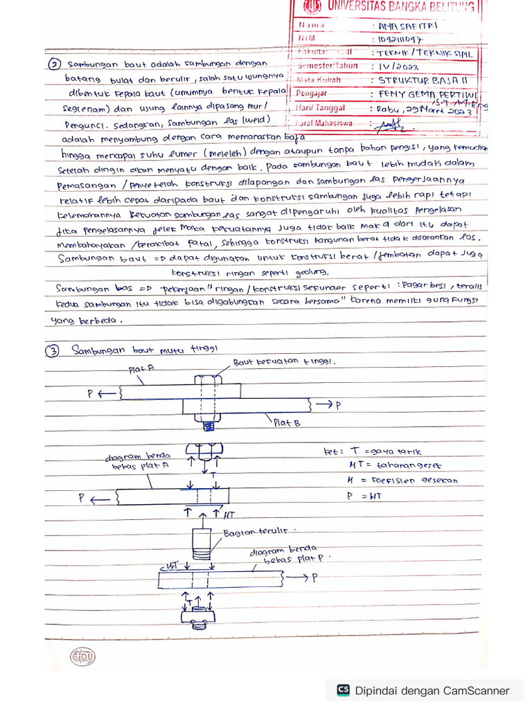 Ana Safitri - UTS S.BAJA II | PDF