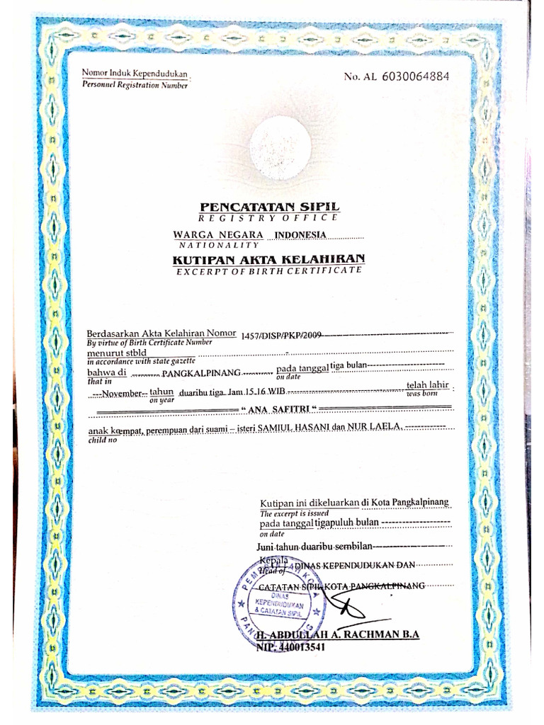 Berkas Penting Ana Safitri | PDF