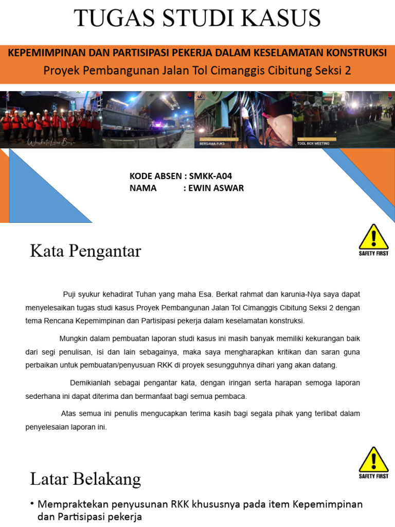 04 - Ewin Aswar - Tipe A - Proyek Jalan Tol Cimanggis Cibitung Seksi 2 | PDF